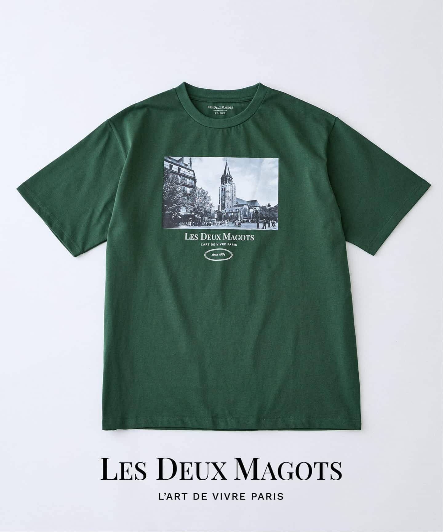 EDIFICE（エディフィス）《予約》LES DEUX MAGOTS (ドゥマゴ) フォトTシャツ●限定数量に達し次第、締め切りとなりますパリを代表する老舗カフェ「LESDEUXMAGOTS」とEDIFICEによるスペシャルコレクション。L...