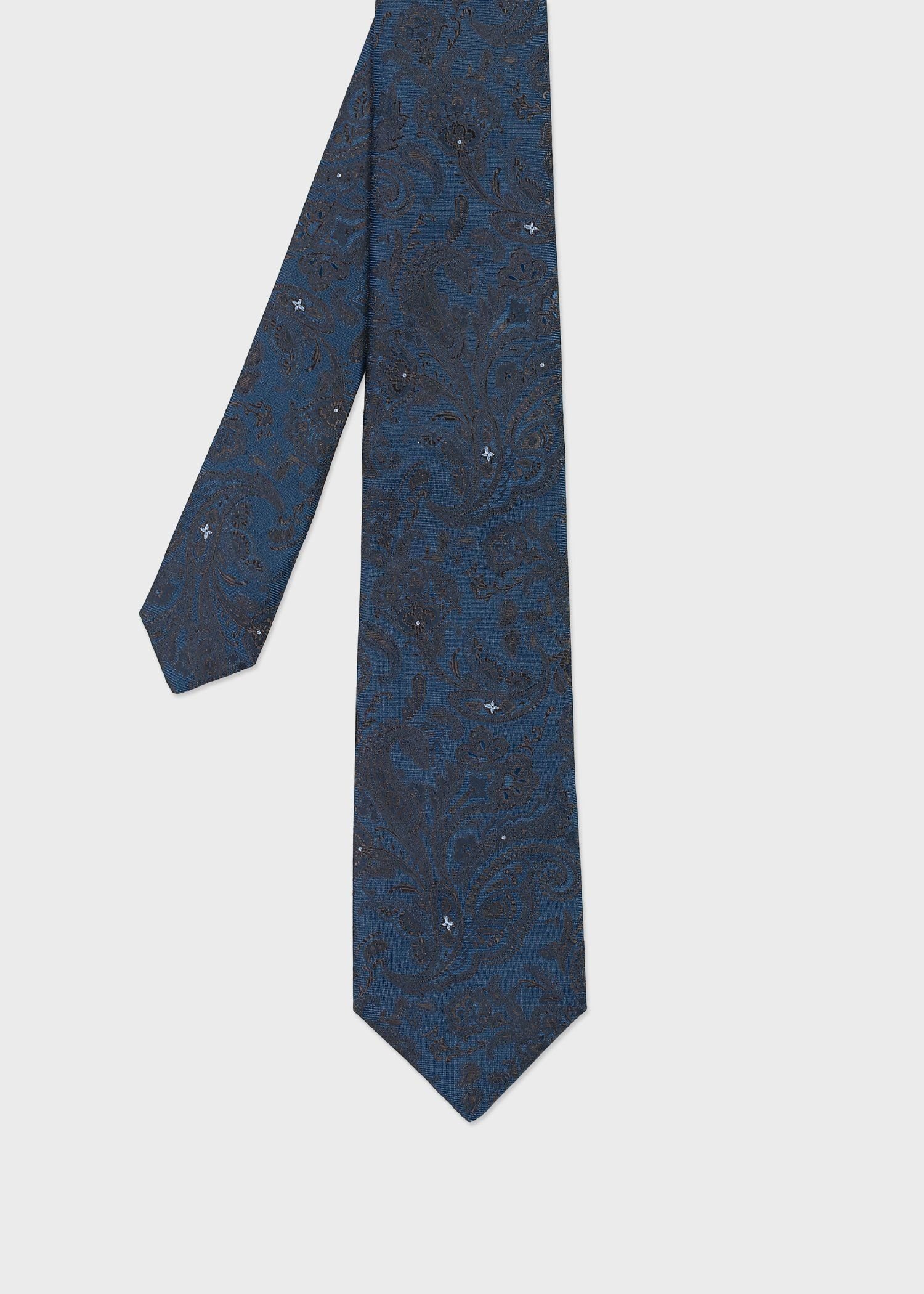 Paul Smith（ポール・スミス）フラワーポイント ペイズリー タイクラシックなペイズリー柄に小さな花柄をアクセントに配した、表情豊かなクラシックタイ。伝統的な曲線模様が繊細に織り込まれ、上質なシルク100%素材の適度な光沢感と滑らかな...