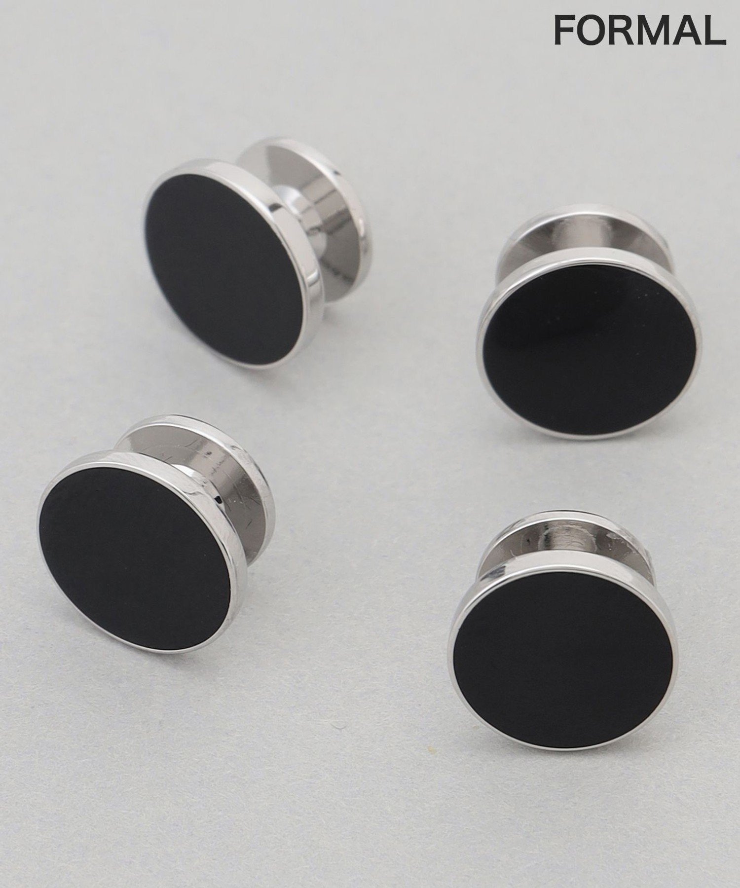 gotairiku（ゴタイリク）【WEAR BLACK】フォーマル スタッズボタン【WEAR BLACK】フォーマル スタッズボタンシャツの前立ての第2~第4ボタン部分に取り付ける飾りボタンのセットです。『シャツのボタンの糸かがりが目立たな...