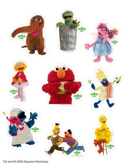 SESAME STREET MARKET（セサミストリートマーケット）BIGサイズステッカー2(全9種+シークレット)【ランダム】&starf;ブラインド仕様（ランダム1種入り）インパクトのある、BIGサイズのランダムステッカー。スーツケー...
