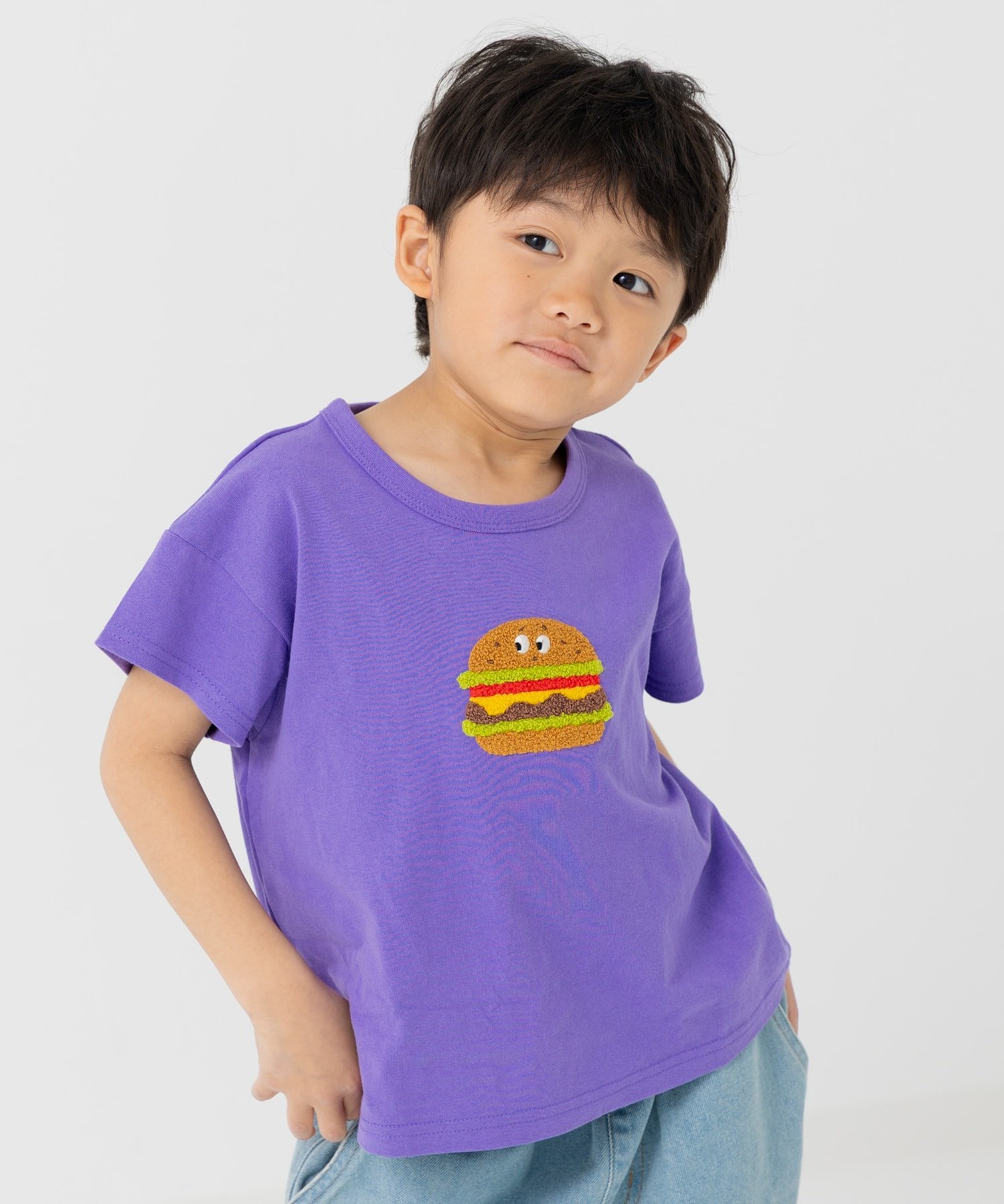 chil2（チルツー）サガラ刺繍半袖Tシャツもこもこかわいいサガラ刺繍の半袖Tシャツ！ポップでおしゃれなイラストをサガラ刺繍で表現！素材は肌に優しく、心地いい感触の綿100％。型番：14151481-A-80 PC3967【採寸】サイズ身丈...