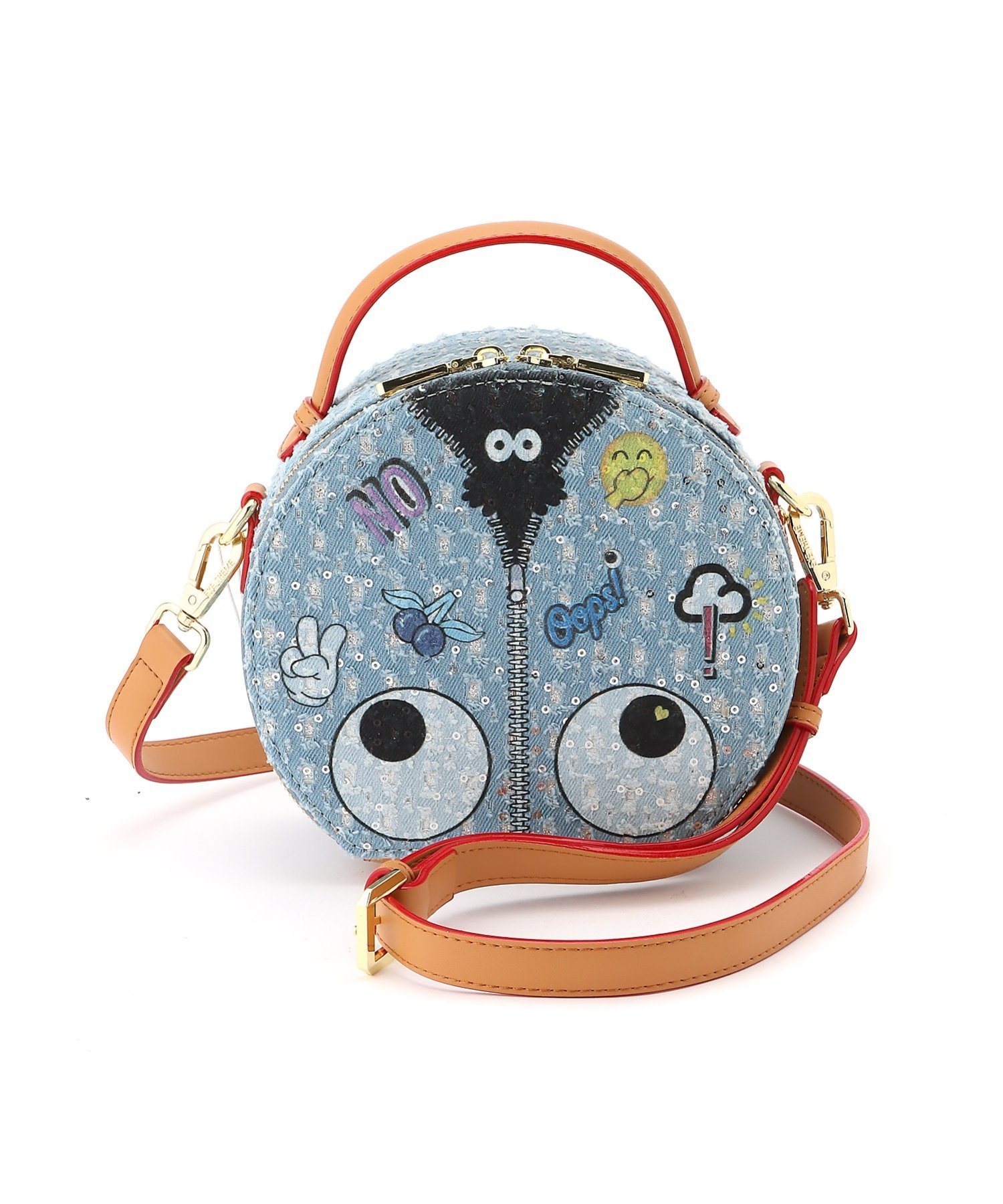 FASHION BAG PLAZA らみー（ファッションバッグプラザ　ラミー）Eye Theme/(W)ダメージデニムアイテーマ円形2Wayハンドコーディネートのポイント使いにピッタリなデザインのハンドルバックが登場しました。取り外し可能な...
