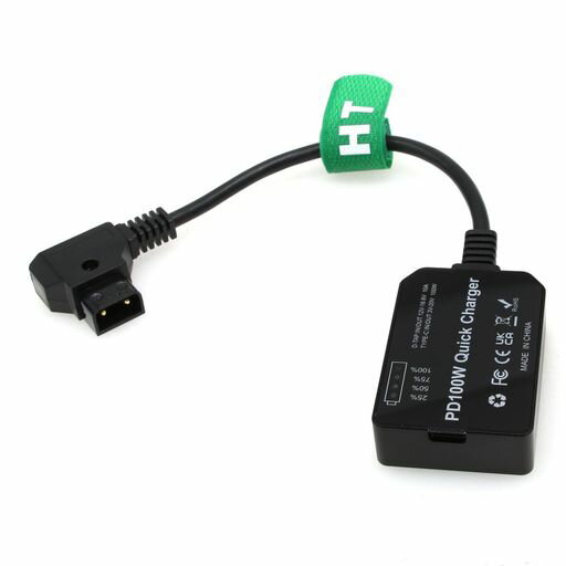 電源ケーブル変換アダプター、D-tapからUSBType-Cソケット、D-TAP入力/出力12V-16.8V10A、PDUSB-C入力/出力3V-20V最大100W。双方向電源供給 Vマウント/ゴールドマウントバッテリーからUSB-Cデバイ...