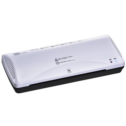 外形寸法(約):幅345x高さ66x奥行140mm ラミネート速度:50Hz 230mm/分 60Hz 276mm/分 最大ラミネート幅:230mm 最大ラミネート厚:原稿含めて0.4mm 予熱時間:約2分