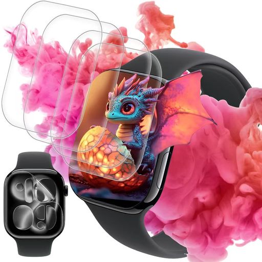 星(塗り潰し)【対応機種·スムーズな操作】AppleWatchSeries1142mm用フィルム(5枚入り)。【月販30000枚突破!お得な5枚セット】アップルウォッチ1142mm用画面保護フィルム5枚のバリューセットは、ご家族でシェアした...