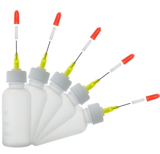 パッケージ内容:ニードルボトル30ml5個、ディスペンシングニードル20G0.5インチ5個、オレンジ色の帽子5個、白い帽子5個。 各針の先端には柔らかくしっかりとフィットする先端キャップが付いており、先端をしっかり覆うことができ、先端が薄す...