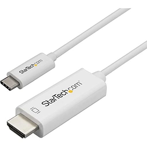 高性能:4K60Hz(3840x2160)UHD解像度、7.1chオーディオ、 HDCP 2.2/1.4対応 USB-C - HDMI 2.0 変換アダプタケーブル(1m ホワイト)。1080p &amp; Thunderbolt 3互換 ...