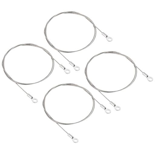 [仕様]サイズ:80cmx1.5mm(長さxワイヤー径)。カラー:シルバー。タイプ:リング付。リング幅:5mm。セット:セキュリティワイヤーx4本 。 [素材]ステンレス。ワイヤーロープは防錆性、防水性、耐久性に優れています。長くご利用いた...