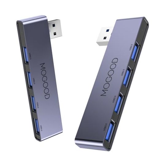 4-in-1 USBハブ:MOGOOD USBターンUSBハブは1つのUSBポートを1つのUSB 3.0ポートと3つのUSB 2.0ポートに拡張し、USB 3.0ポートは5 Gbpsのデータ転送を提供し、それによってより効率的なデータ転送を...