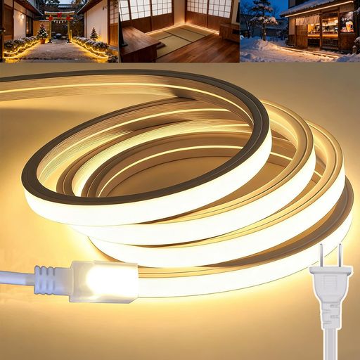 【高品質&amp;難燃性シリコンチューブ】外部チューブは高品質のシリコンで作られており、耐熱性があります。安全率が高く、安定した長時間作業を実現できます。他のチューブライトより、光の透過率が高くので、もっと明るい、耐熱性のあるシリコン素材を...