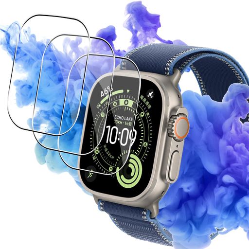 星(塗り潰し)【対応機種·スムーズな操作】AppleWatchUltra3用ガラスフィルム(3枚入り)。【月販30000枚突破!お得な3枚セット】画面保護フィルム3枚のバリューセットは、お客様から大変好評をいただいており、ご家族でシェアした...