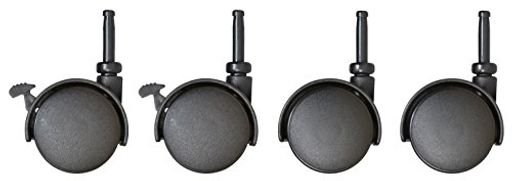 本体サイズ:約W38xD60xH76mm(1個当たり) 重量:約25g(1個あたり) 耐荷重:50kg 材質:本体・軸/ポリプロピレン、軸芯/スチール セット内容:ストッパー付きキャスター2個、ストッパー無しキャスター2個