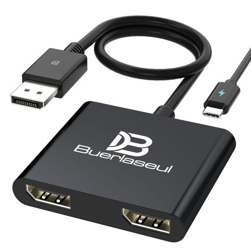 【DisplayPort分配器1入力2出力】DisplayPortコネクターを搭載したパソコンやタブレットの映像信号を分配し、DisplayPortコネクター搭載のディスプレイに4K画質で映像と音声を出力できるDisplayPort 分配器...
