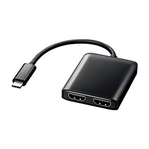 DisplayPort Altモード対応のUSB Type-Cポート出力端子を2つのHDMI出力端子に拡張して、2台のディスプレイを接続できるDisplayPort MST(Multi Stream Transport)ハブです。 Disp...