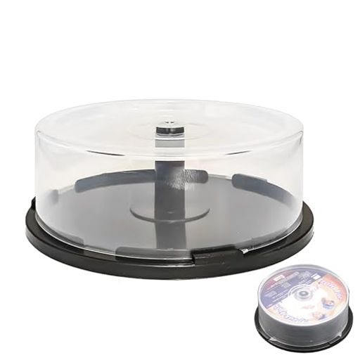 【25 枚収納可能で】このcd収納ケースは収納を目的に設計されており、底部直径約 138mm、高さ約 50mm の使いやすいサイズで、25 枚程度の CD、DVD または BD-R ディスクを収納することができます。散乱したディスクを整理し...