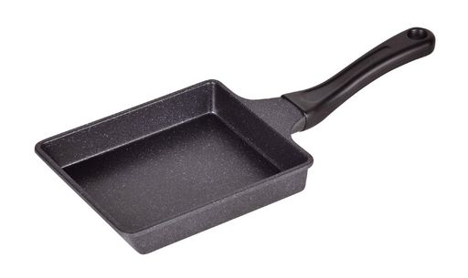製品サイズ:(約)全長375x幅160x高さ60mm、皿寸法:幅150x奥行180x高さ35mm、底寸/幅150x奥行160mm 製品重量:(約)420g 材質:本体/アルミニウム合金(ふっ素樹脂塗膜加工)、取っ手/フェノール樹脂(耐熱温度...