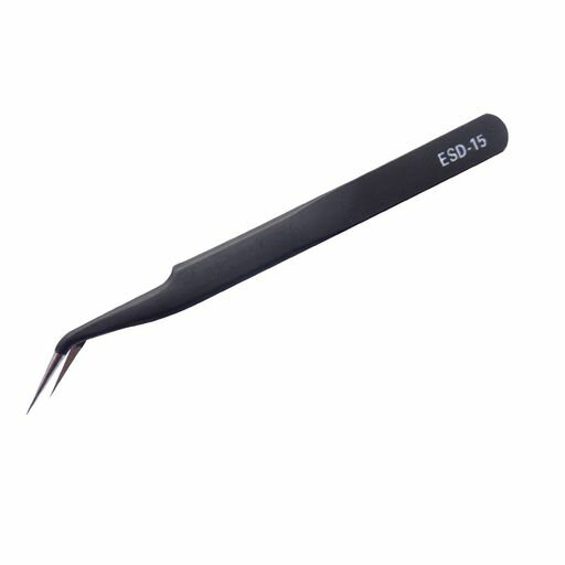 サイズ:全長約115mm、持ち手幅約9mm重量:15g素材:ステンレス※静電気、酸化、腐食防止加工 微小なパーツ類をつかむことのできる先の細いピンセットです。 基板作業や精密機器作業に適した非磁性タイプです。 先端は高精度精密仕上げ、また耐...