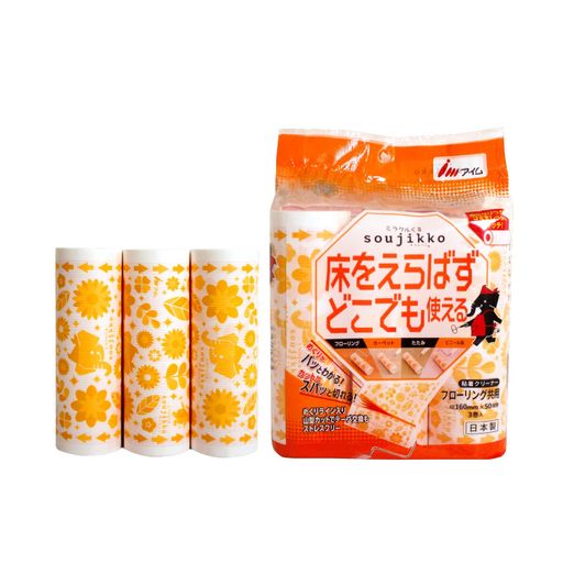 商品本体サイズ:直径5.5x長さ16cm 商品本体重量:117g 粘着剤:合成ゴム系 生産国:日本 どんな床でも使えるマルチタイプ