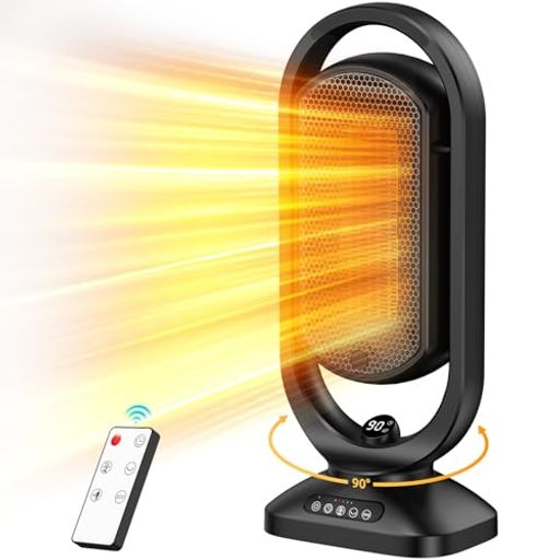 【2秒速暖・5段階出力モード切替】最新改良版の電気ファンヒーターは、4段階温風(弱800w/中1000w/強1200/ECO)と1段階送風風量をドを搭載しています。高い電熱変換率を持つPTCセラミック発熱体を採用しており、電源ボタンを押すだ...