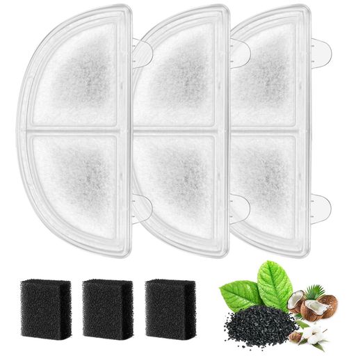 不純物除去 パッケージ内容:猫給水器交換用フィルター*3ポンプ用スポンジ*3。フィルター素材:活性炭、イオン交換樹脂、ヤシ殻。 尿路結石予防に:マグネシウムとカルシウムは動物に欠かせない重要なミネラルですが、過剰摂取は尿路結石や下部尿路感染...