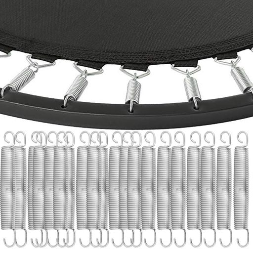 【耐久素材】:高品質の亜鉛メッキ鋼板を使用したテンションスプリング、新しいウエストドラムデザイン、優れた柔軟性、均一な受け入れ、高強度、精密鍛造、バリのない滑らかな表面。 【丈夫なプルフック】:トランポリンのスプリングフックは、高温、滑らか...