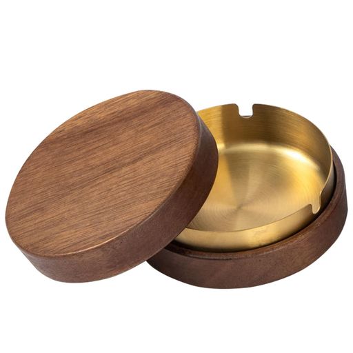 【商品仕様】灰皿 蓋付き*1 色:示されているように サイズ:約9*4CM 重さ:約110G 【ナチュラルなエレガンス】この灰皿は、屋内でも屋外でも使用でき、どんな空間にも洗練された雰囲気を添えます。高品質の木材を使用し、ナチュラルなスタイ...