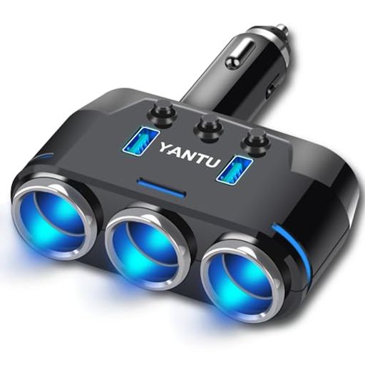 ⚡【ダイレクトソケット】シンプルな外観と小型なボディ、それなのに3つソケットと2連USBポートを搭載し、5台設備が同時に急速に充電できます!合計大効率で、GPS、掃除機、車載冷蔵庫、加湿器など、車内の様々な電装品に対応できます。シガーライタ...