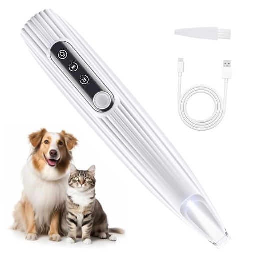 【多機能ペット用バリカン】お家で手軽にトリミングができる小型犬や猫用バリカンです。肉球、耳裏、顔周り、お尻周りなどの細かいところまでカットできます。いろんな部分のトリミングも安心して、丁寧にできます。 【静音設計&amp;LEDライト付き】...