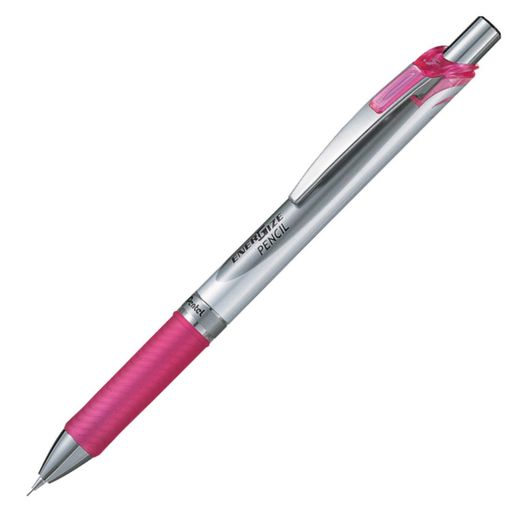 【特長】 軽量ボディで書きやすいシャープペンシル 【軸色】ピンク 【芯径】0.5mm 【材質】後軸 頭冠=再生PC ノック 前軸=ABS 樹脂メッキ グリップ=エラストマー クリップ=鉄