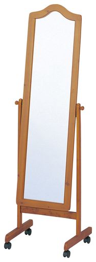 メーカー型番:P-121 サイズ:W495xD395xH1510mm鏡サイズ:W295xH1190mm 重量:6.5kg 商品仕様:フレーム:天然木塗装(ブラウン) 生産国:ベトナム