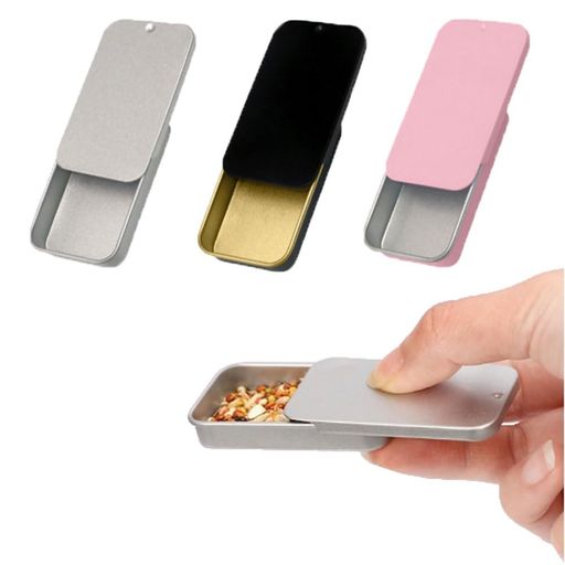 【商品説明】この商品は、ピンク/ブラック/シルバーの3個入りピルボックスです。 【商品サイズ】薬箱の寸法は、長さ6cm、幅3.4cm、厚さ1.1cm。薬箱の重量:1個12g、3個合計36g。 【製品の特徴】ピルボックスはプッシュプル・デザイ...