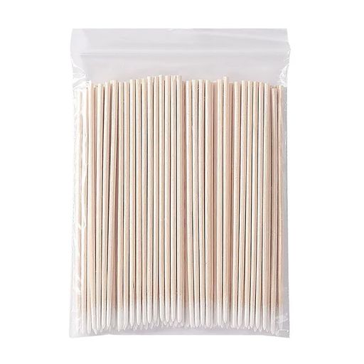 【商品仕様】大容量100本セット、サイズ:2.5x100mm 【上質な素材】木質ハンドルと天然綿繊維を使用しており、脱落しにくく、快適で繊細な質感が特徴です。丈夫で折れにくいハンドルは、長時間の使用でも安心してお使いいただけます。 【精密な...
