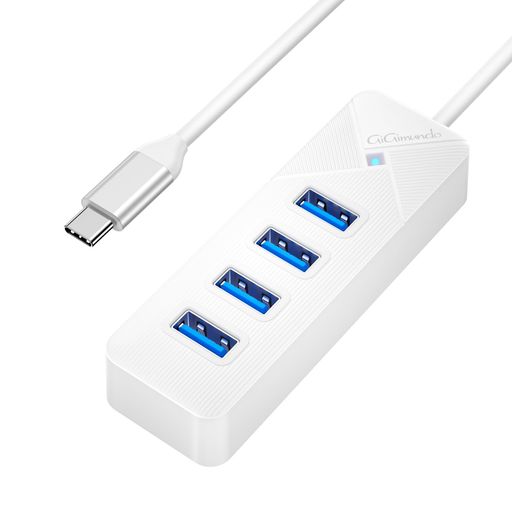 【進化版4ポートハブ】USB3.0の高速転送ハブを4ポート搭載し、最大5Gbpsのデータ転送速度によりHD動画も素早く転送可能。USBポートの少ない機器でも、マウス、キーボード、ウェブカメラ、USBメモリ、HDD、プリンター、USB扇風機、...