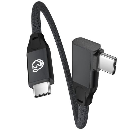 直角USB-Cコネクタ設計:この直角C型充電ケーブルは革新的な90度「L」形設計を持ち、急速充電が可能である。充電中にゲームをしたり、ビデオを見たり、電子書籍を読んだりすることがより便利で快適になるように設計されています。 20 Gbpsデ...