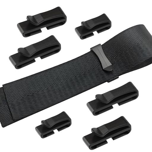 3サイズセットで多様なベルト幅に対応​ 2.5cm/3.2cm/3.8cm各10個のクリップを同梱;リュック・カメラストラップ・アウトドアギアなど幅5mm以下のベルトに最適;余剰ストラップの揺れを防止し行動中の快適性を向上 軽量設計で携帯性...