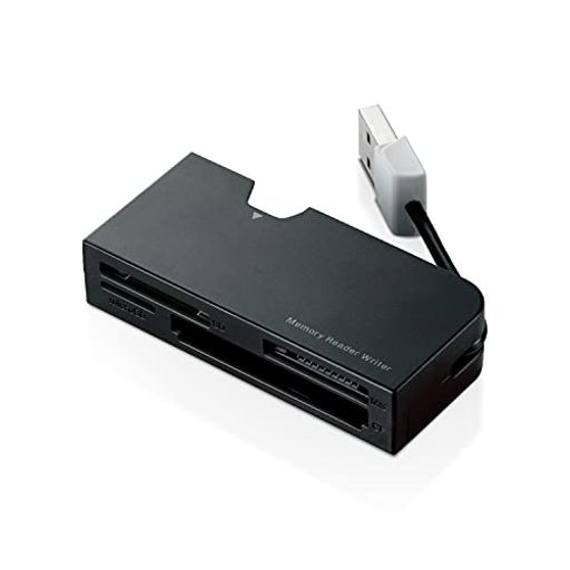 54種類のメディアに対応したメモリリーダライタです。 アダプタを使用せずに48種類の多彩なメディアを読み書きでき、アダプタを使用することでさらに6種類のメディアを読み書き可能です。 持ち運びや収納に便利なケーブル収納タイプです。 取り出しや...