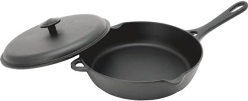 野菜の炒め物、肉や魚のパンフライ、ステーキの焼き付け サイズ(cm):41x26x(H)11 内径23.5cm 深5cm 材質:鋳鉄(黒焼付加工) 原産国:日本