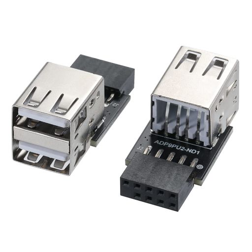 PC USB2.09pinヘッダーから2つのUSB2.0Aメスポートを拡張します。2つのデバイスを同時に使用する場合もあります。 USB内部接続設計。2つのデバイスをインストールするのに十分なスペースがあります。素晴らしい動作。使いやすく、...