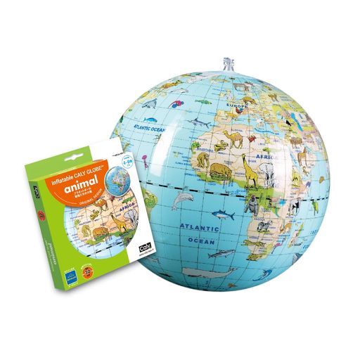 空気を入れて遊んで学べる地球儀 世界の国々に生息する動物が描かれていて、まだ国や国境がわからない低年齢のお子さまから、動物をきっかけに興味を持ちやすいデザイン。 対象年齢:4歳~8歳ごろサイズ:直径約30cm 原産国:中国 ※ポンプは付属し...