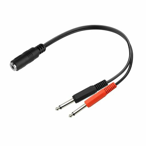 実用の機能:3.5mmステレオミニプラグ(メス)-2x6.35mmモノラル標準プラグ(オス)。iPhone純正等の(4極ミニ)イヤホンには、ご使用頂けません。3.5mmステレオミニプラグにご使用頂けます。 高品質の素材:6.3mm3.5mm...