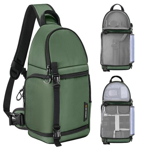 【カメラバッグショルダー大容量】外部サイズ:40cmx20cmx15cm「最大容量:10L」、内部サイズ:18cmx13cmx38cm、重さ:490g。*ご注意:手動測定には誤差があります、ご了承ください。*カメラ本体1機、交換用レンズ2~...