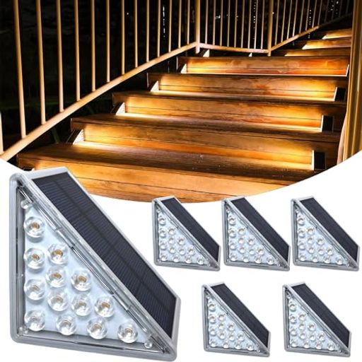 1.ソーラー階段ライトには多結晶シリコンソーラーパネルが装備されており、800mAhのバッテリーが内蔵され、13個のLEDランプビーズ、光学レンズ、高輝度、省エネ。内蔵の光センサーにより、ソーラーパネルは日中は自動的に充電され、ライトは夕暮...