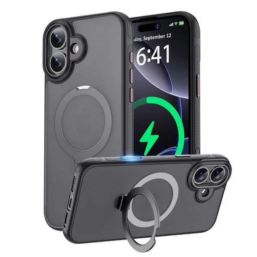 【2025斬新アップグレード&amp;カメラコントロールカバー&amp;対応機種】:iPhone 17 ケース 6.3インチ マグセーフ対応 360度回転リングスタンド・カメラレンズ保護・スクリーン保護・カメラコントロールボタンカバー・折り...