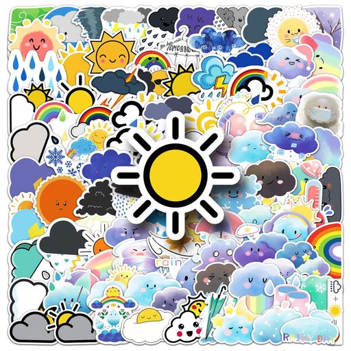 天気シールパック:天気シールはあなたのために設計され、デザインがスタイリッシュで、繰り返し使用でき、印刷が精巧で、外観が理想的で、それらがあれば、あなたのカレンダーと計画を自由にカスタマイズできて、あなたの旅を大いに異彩を放つことができます...