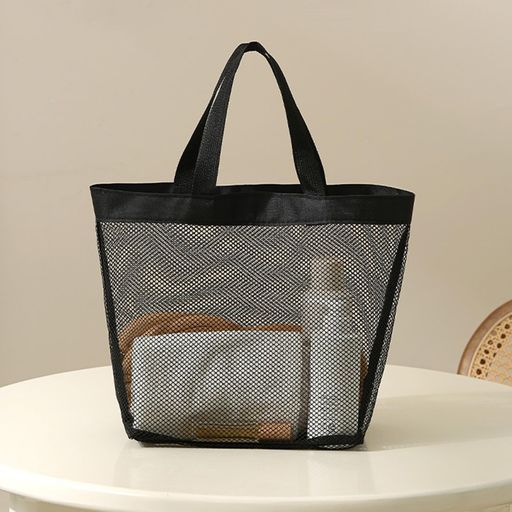 サイズ:約38cmx25cm カラー:ブラック 素材:メッシュ素材採用、水はとても通りやすいです、通気性が良く、速乾性が強い、丈夫で耐久性があります。 十分なスペース:メッシュ化粧バッグは、すべての必需品を収納できる十分なスペースを提供しな...