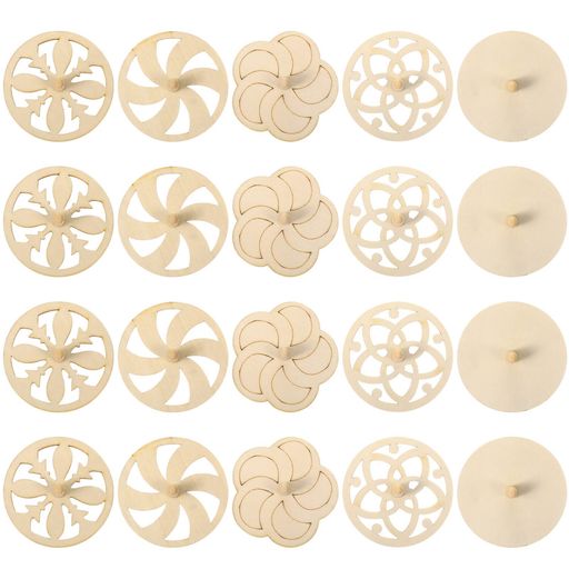 【仕様】サイズ: 約7.00x7.00x3.00cm; 色: 木の色; 材質: 木製こま。天然木を使用した手回しコマは、耐久性に優れ、長時間の遊びにも対応します。色を塗って自分だけのデザインを楽しめ、創造力を育みます。 【自由に色を塗る】未...