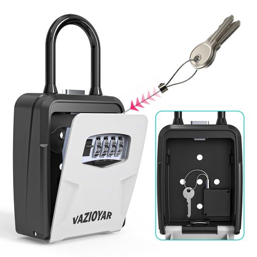 キーリーシュを追加:キーリーシュは鍵をロックボックスに固定し、部屋に入った後に鍵を持ち去ることを防ぎ、鍵の紛失を防ぎます。 取り付けが簡単:取り外し可能なロックはドアハンドルに簡単に取り付けることができ、壁に取り付けることもできます。内部の...