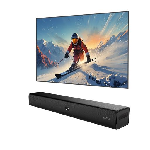ホームシアター コンパクトな小型サウンドバースピーカー:L58.6*W108*H7cm、定格出力60W、ピーク出力120W。1PC3ウーファースピーカーに内蔵された深くて強力な低音、2PC高中周波スピーカーとして良いボーカル。 コンパクトな...
