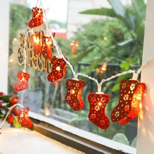 🎄コンパクトで軽い:クリスマスの雰囲気を更に盛り上げるイルミネーションライト、長さ3m、20電球の可愛いソックスデザイン、クリスマスの装飾として視覚の魅力を増加の飾りになる。 🎄高輝度、安全、省エネで、優しい...
