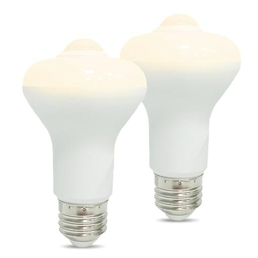 【人感センサー機能付き】E26 LED電球●対応口金:E26 ● 配光:下方向タイプ●感知範囲:3~5m、高さ2~3M●感知角度:約120°●入力電圧:AC100V●定格消費電力:7W(60W形相当)●全光束:800LM ●色温度:電球色 ...